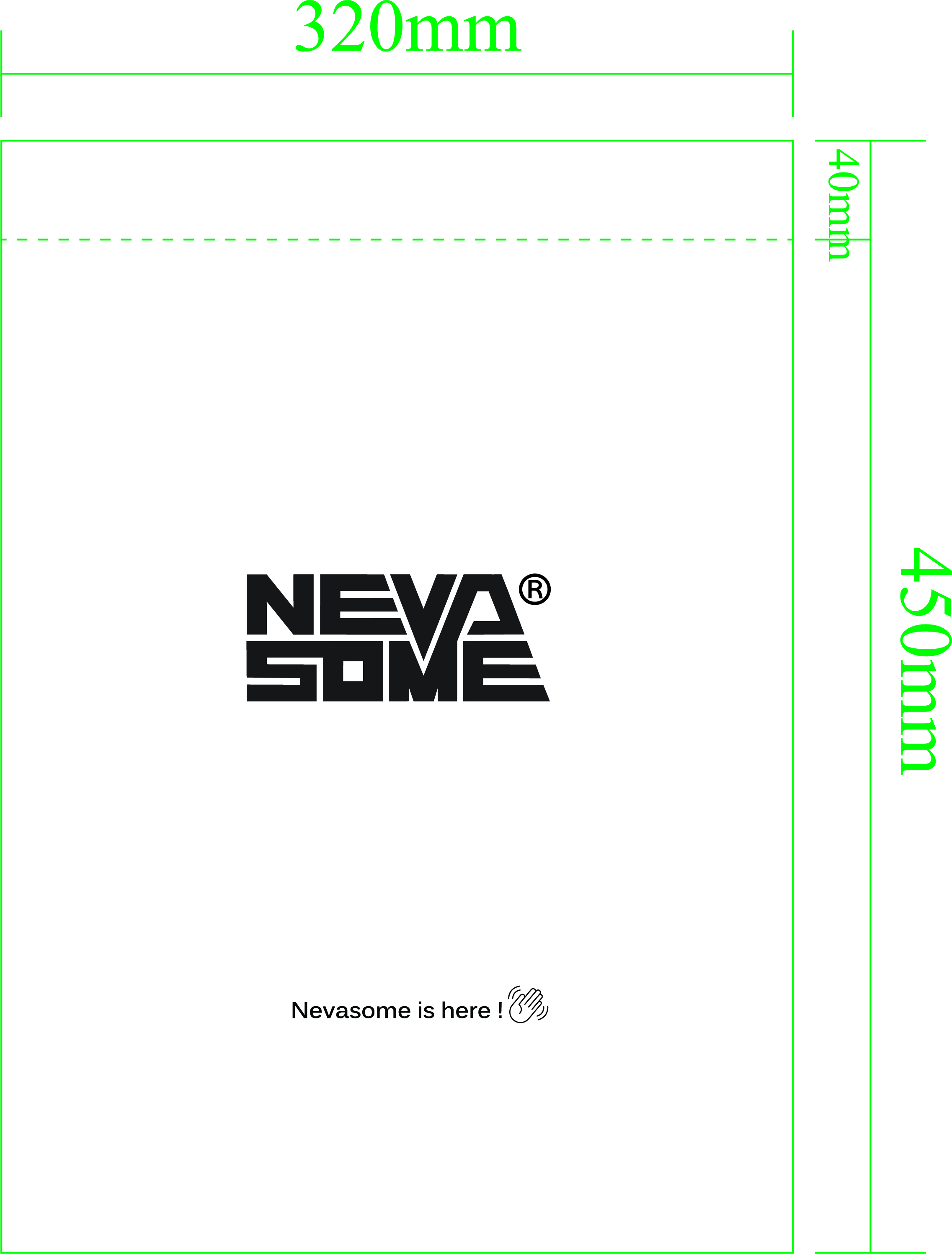 [NEVASOME x HVT] Túi gói hàng màu trắng in logo thương hiệu